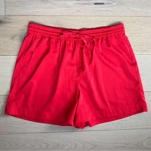 The Drop | Shorts | The Drop Satin Silky Pullon Loose Fit Shorts In Red ...